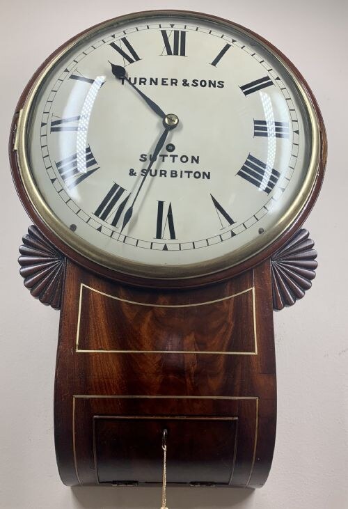 A Rare Regency Drop Dial Fusee Wall Clock for Sale » Clockwise Antique ...