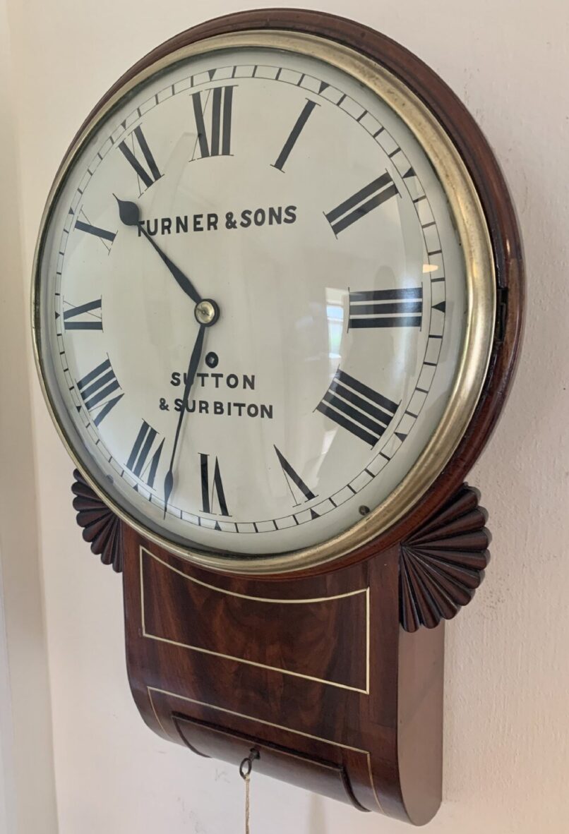 A Rare Regency Drop Dial Fusee Wall Clock for Sale » Clockwise Antique ...
